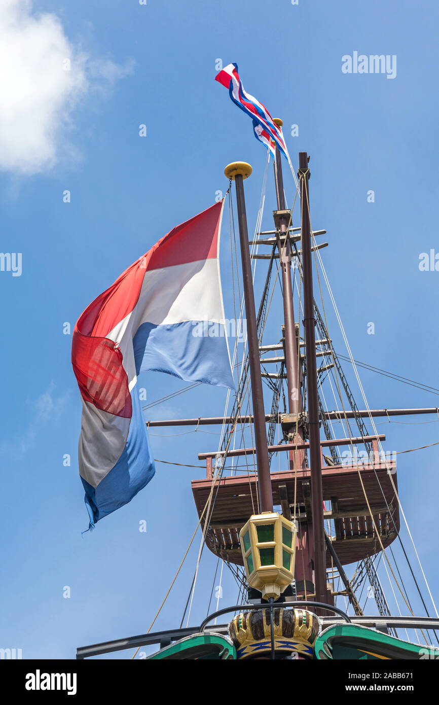 Netherlands Flag at Tall Ship Mast Stock Photo - Alamy