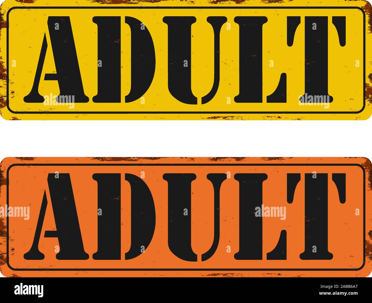 Adults only content button. Vector sticker. Age limit stamp Stock ...