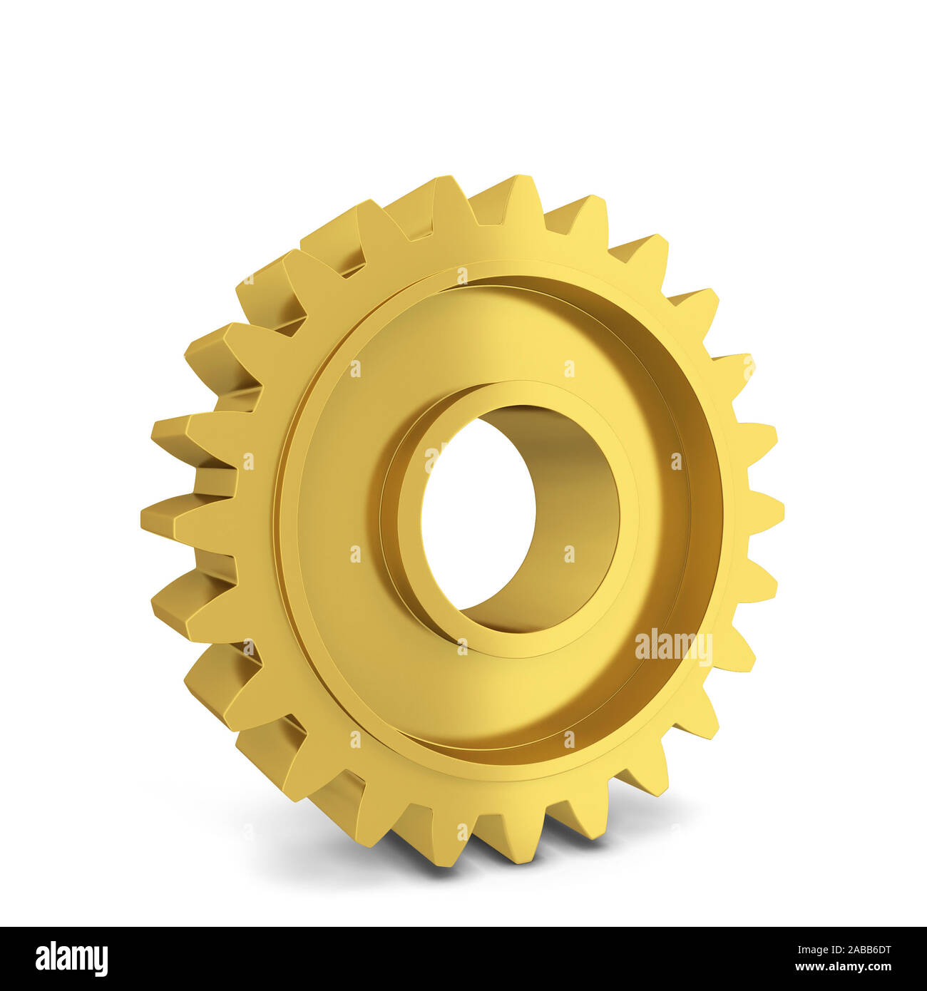 Single gear. 3d illustration isolated on white background Stock Photo ...