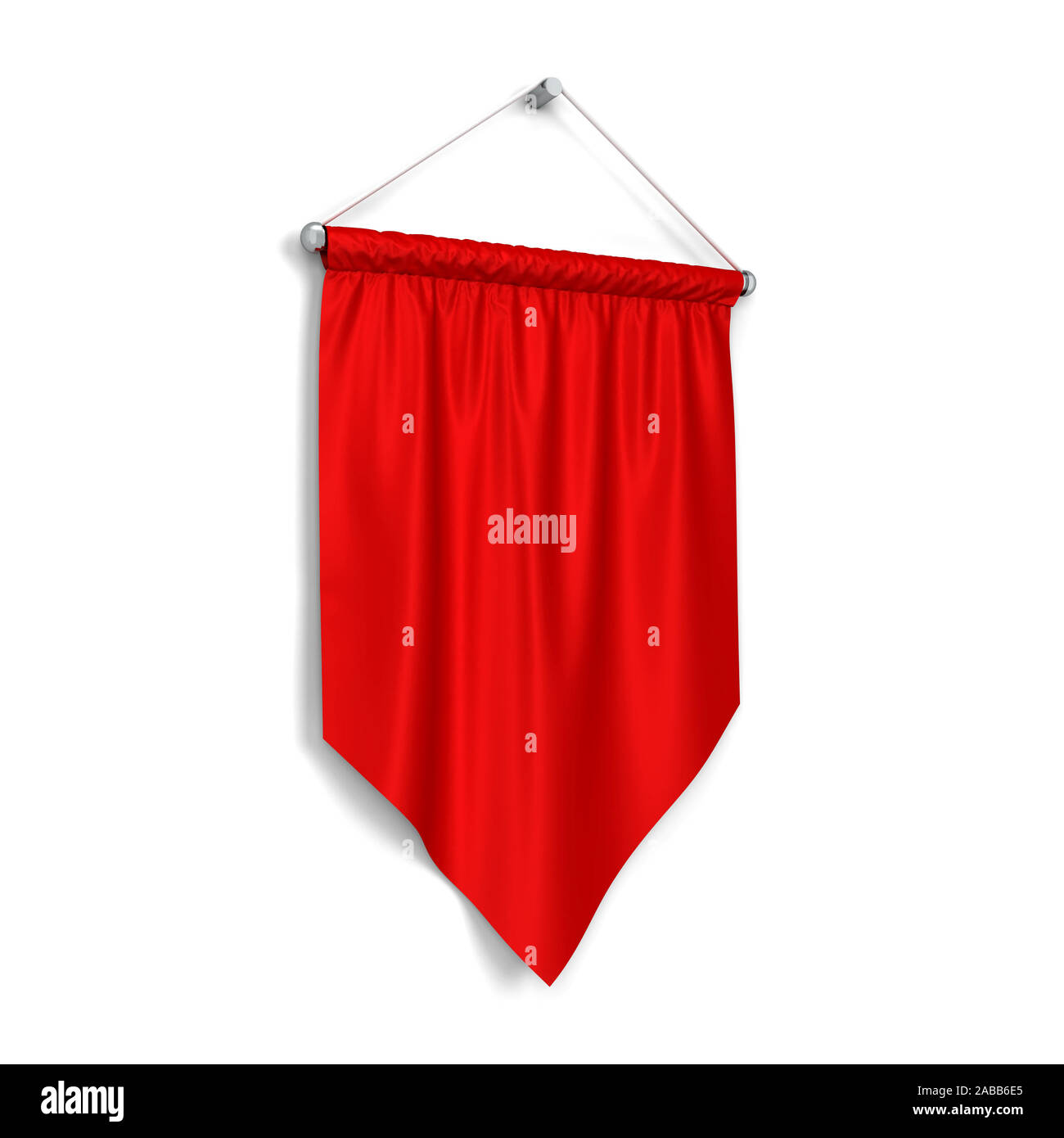 Blank pennant. 3d illustration isolated on white background Stock Photo ...