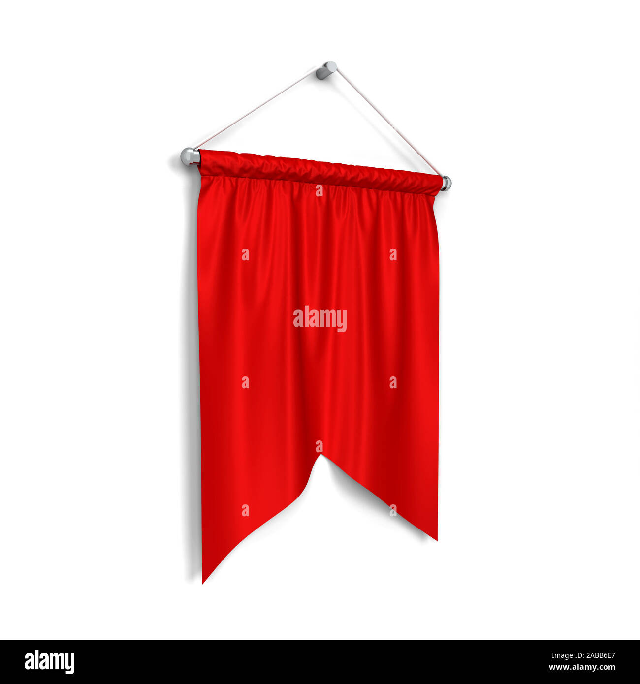 Blank pennant. 3d illustration isolated on white background Stock Photo ...