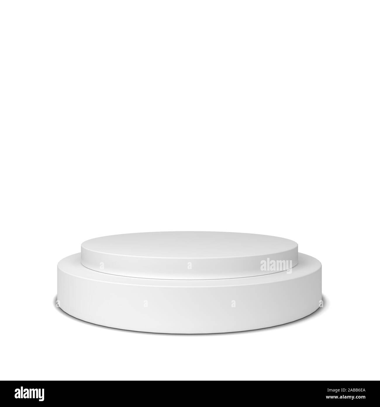 Round podium. 3d illustration isolated on white background Stock Photo ...