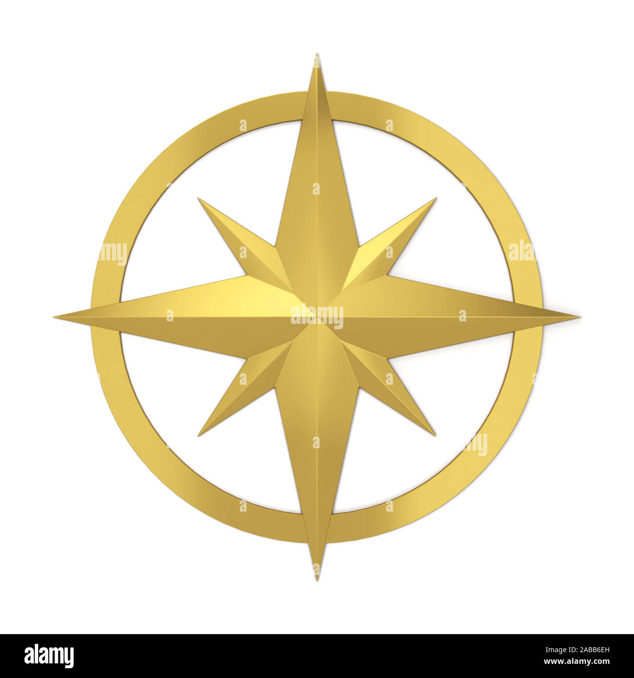 Compass rose symbol. 3d illustration isolated on white background Stock ...