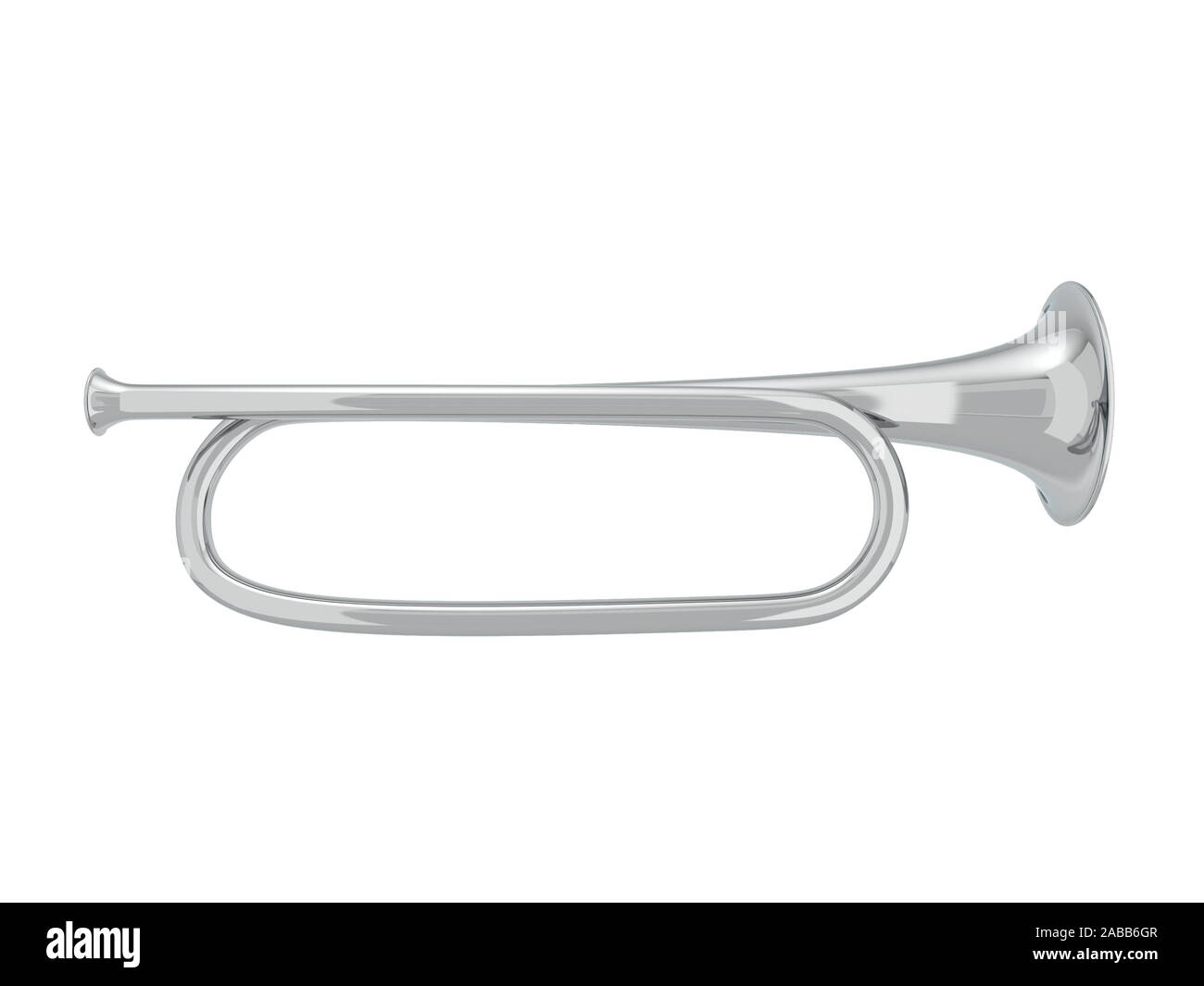 Simple trumpet. 3d illustration isolated on white background Stock ...