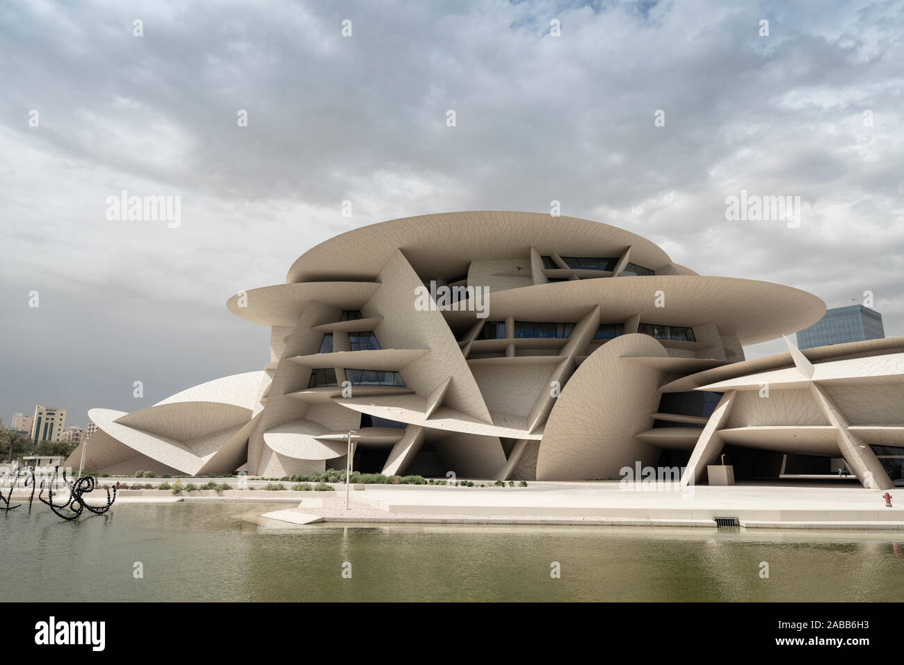 View of new National Museum of Qatar in Doha , Qatar. Architect Jean ...