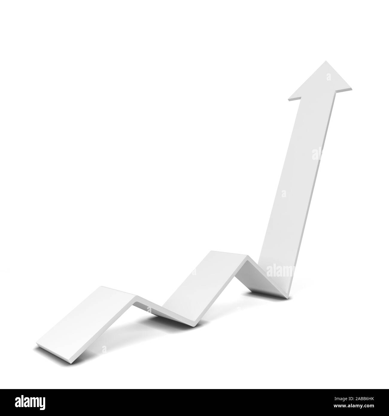 Arrow rising. 3d illustration isolated on white background Stock Photo ...