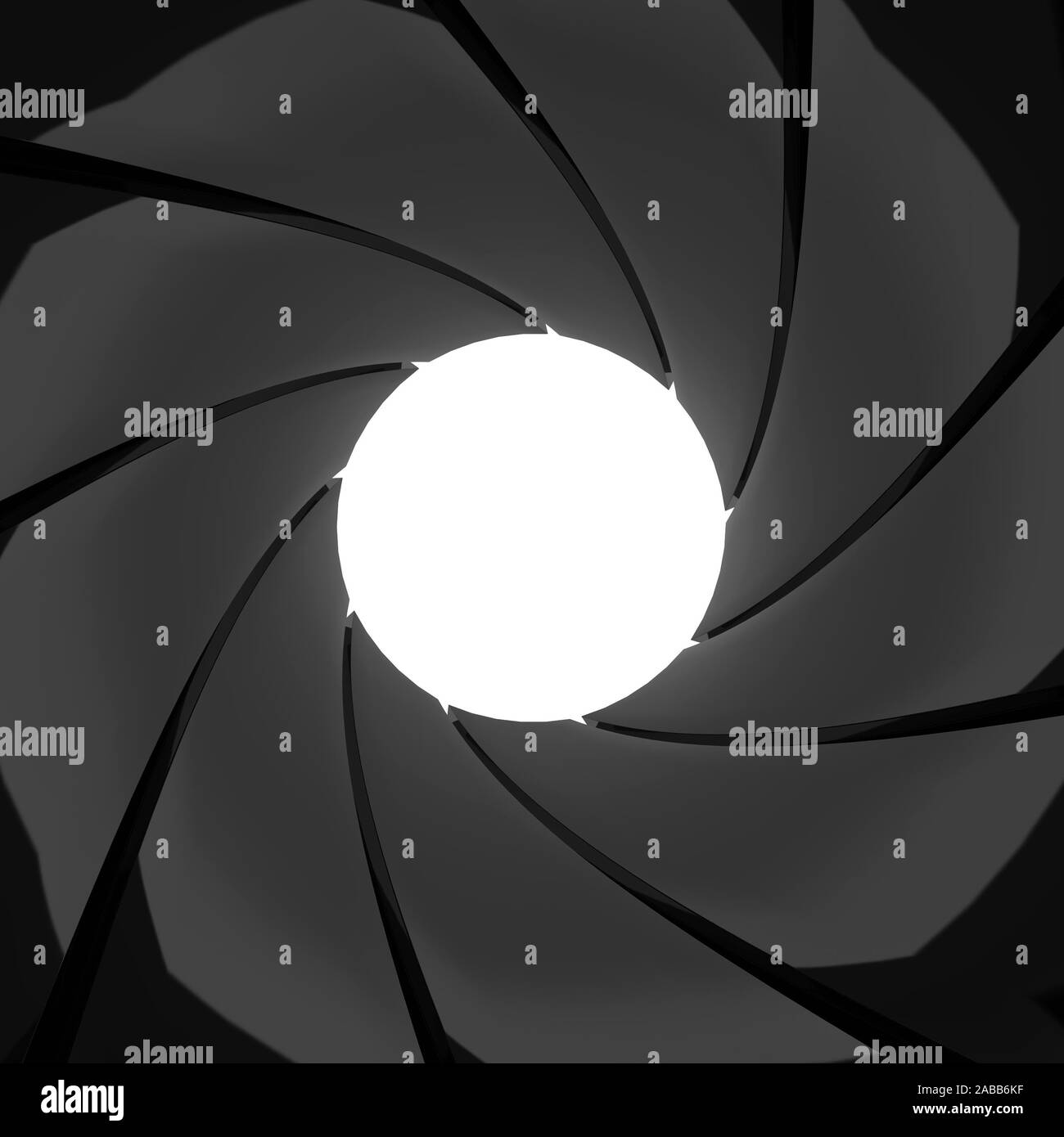 Inside gun barrel effect. 3d illustration Stock Photo - Alamy
