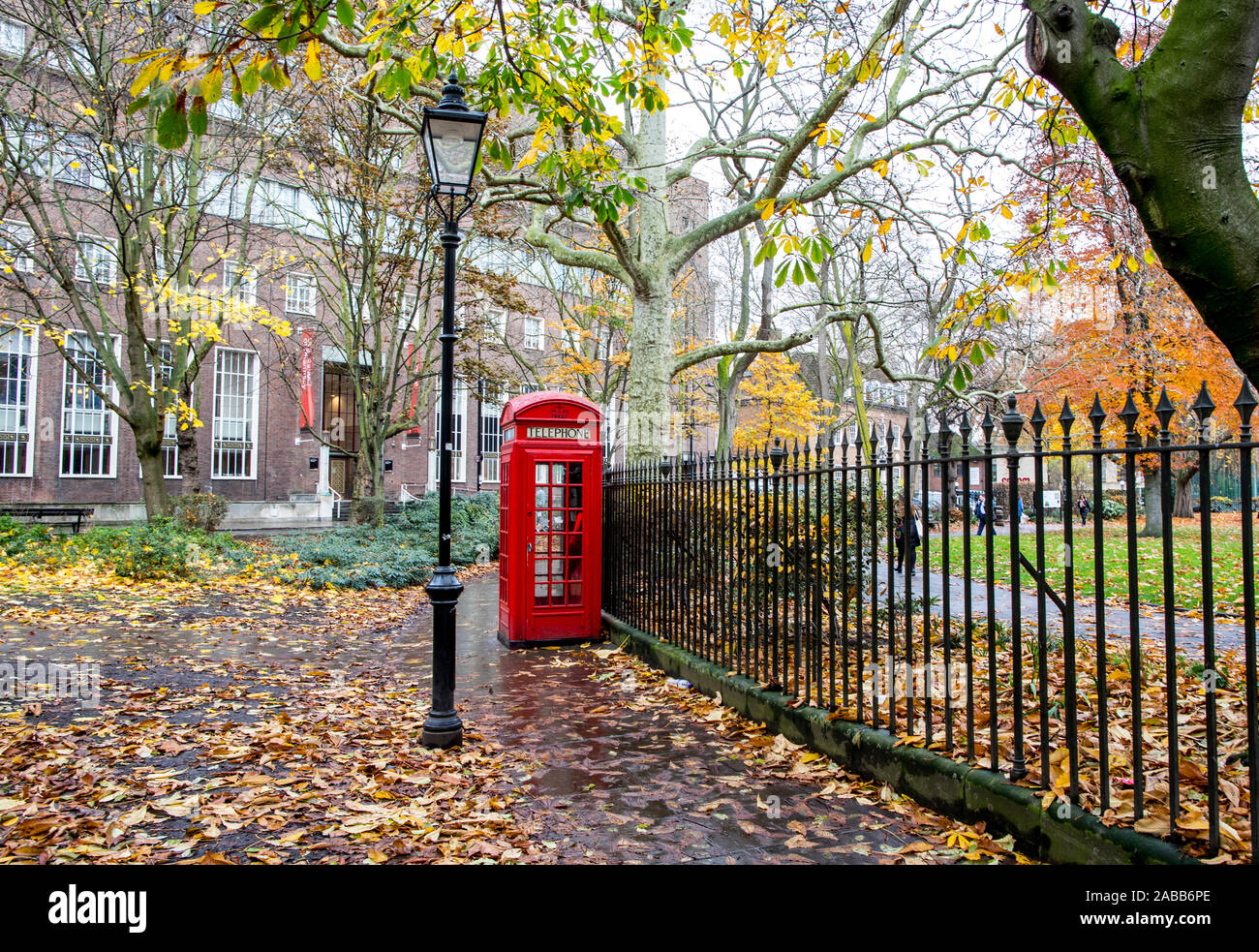 Autumn telephone box hi-res stock photography and images - Alamy