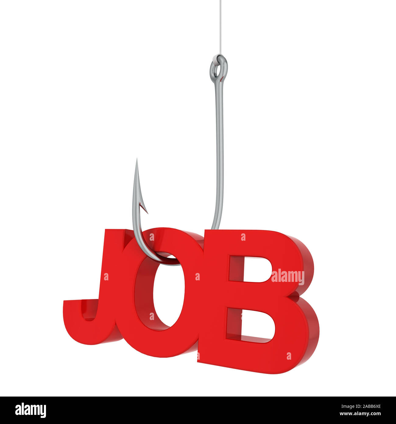Job on a hook. 3d illustration isolated on white background Stock Photo ...