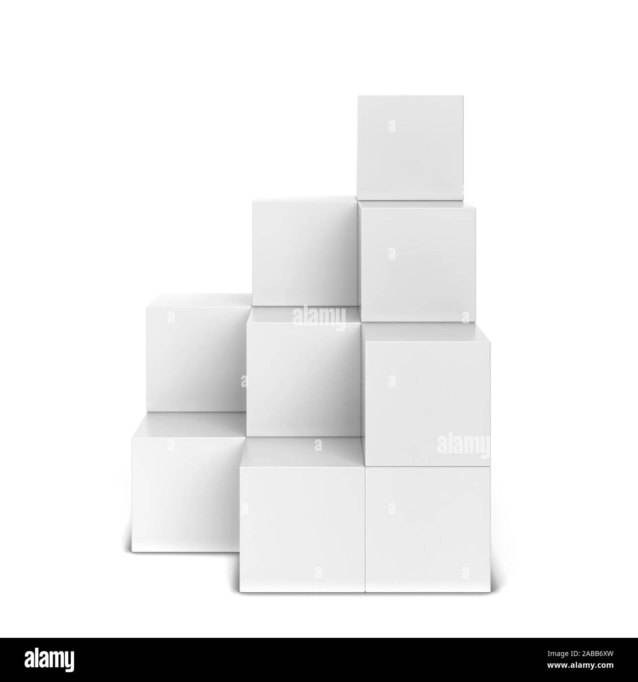 Multi box display. 3d illustration isolated on white background Stock ...