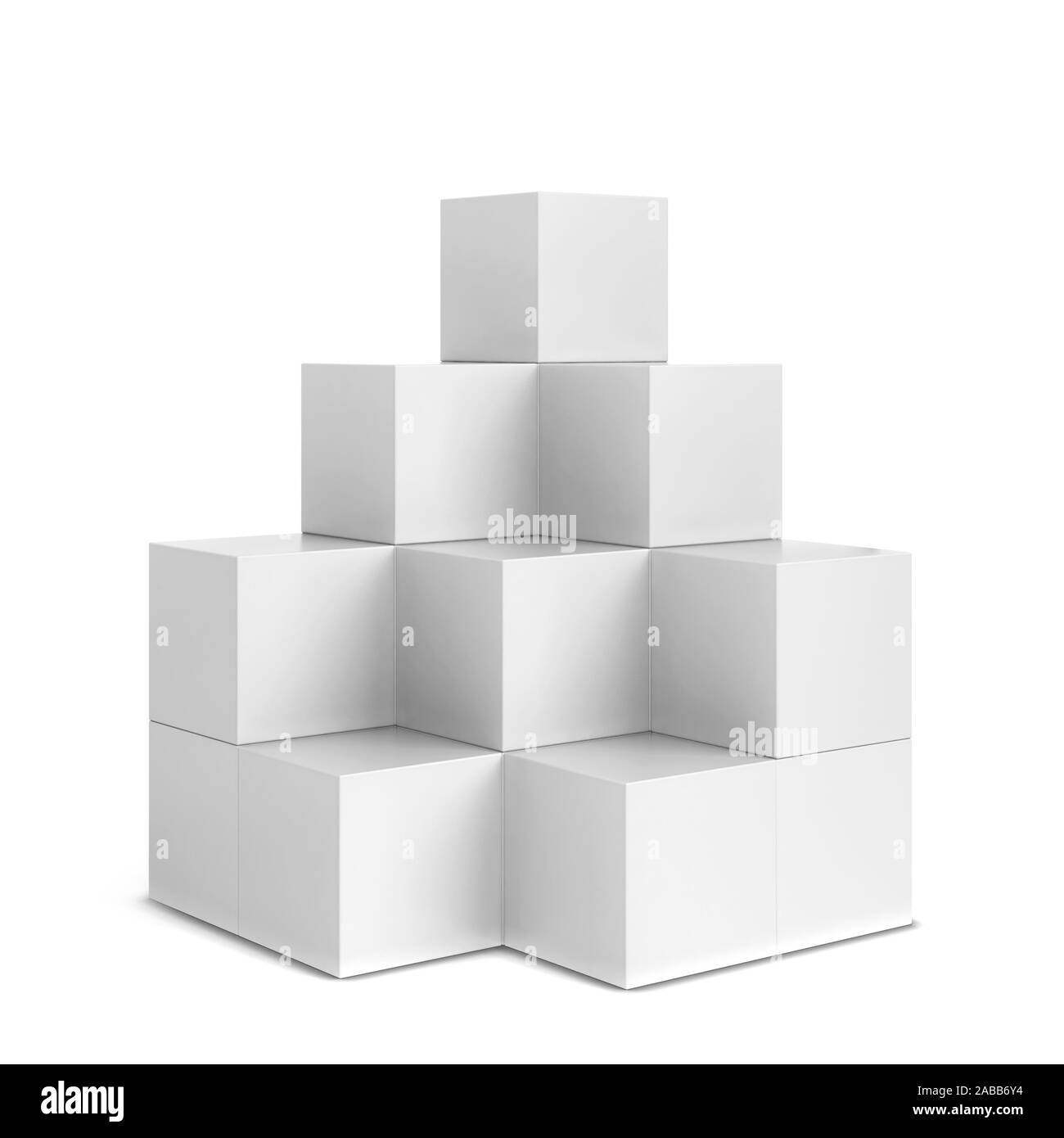 Multi box display. 3d illustration isolated on white background Stock ...
