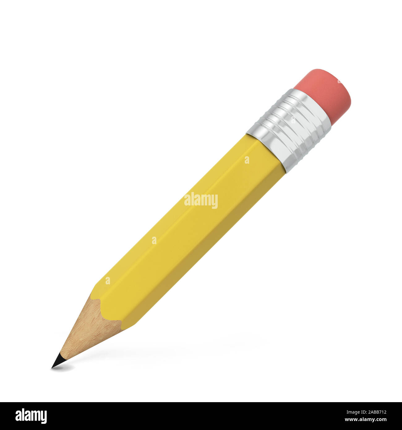 Bent pencil. 3d illustration isolated on white background Stock Photo ...