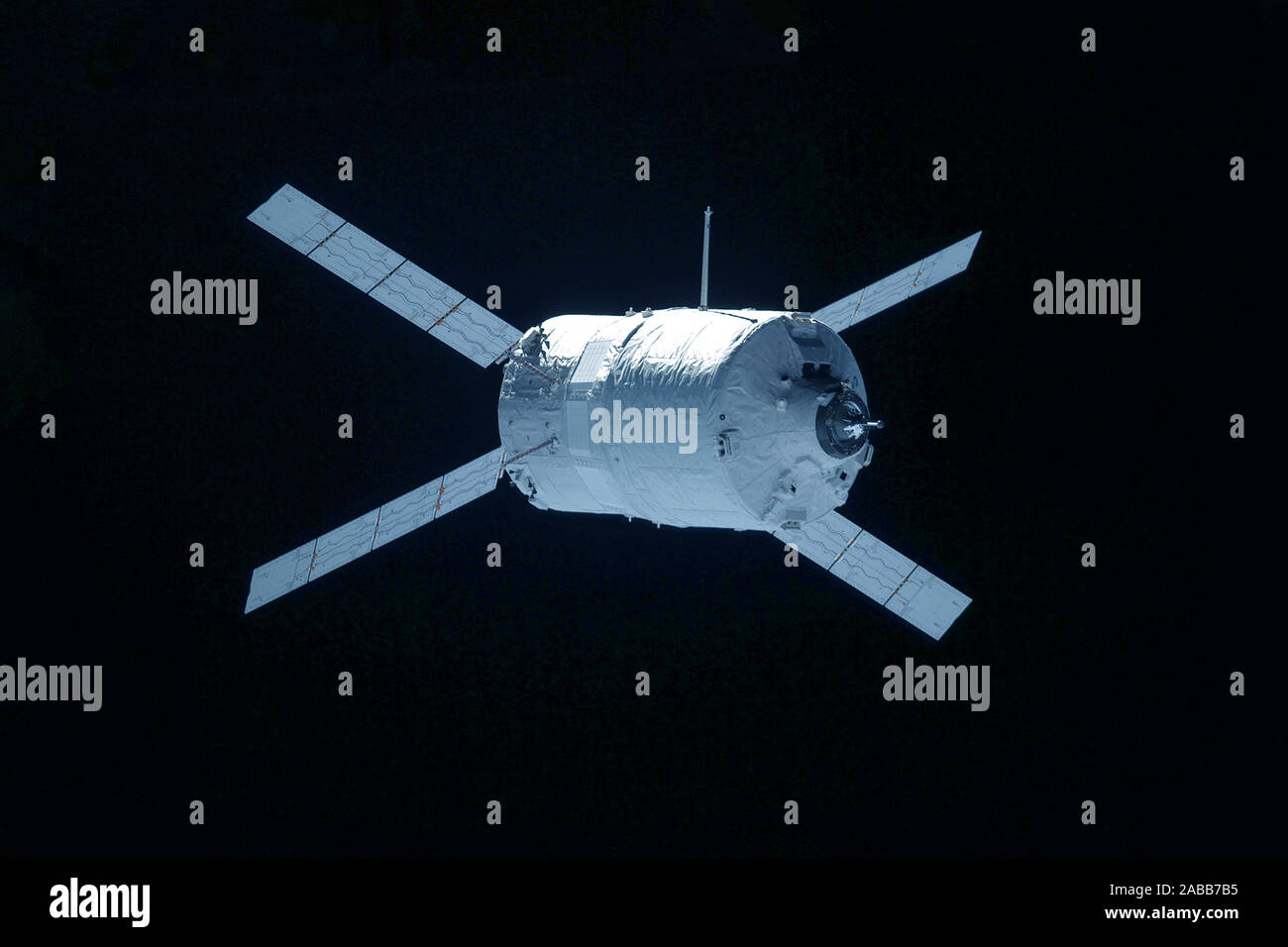 Space satellite isolated on a black background. Elements of this image ...