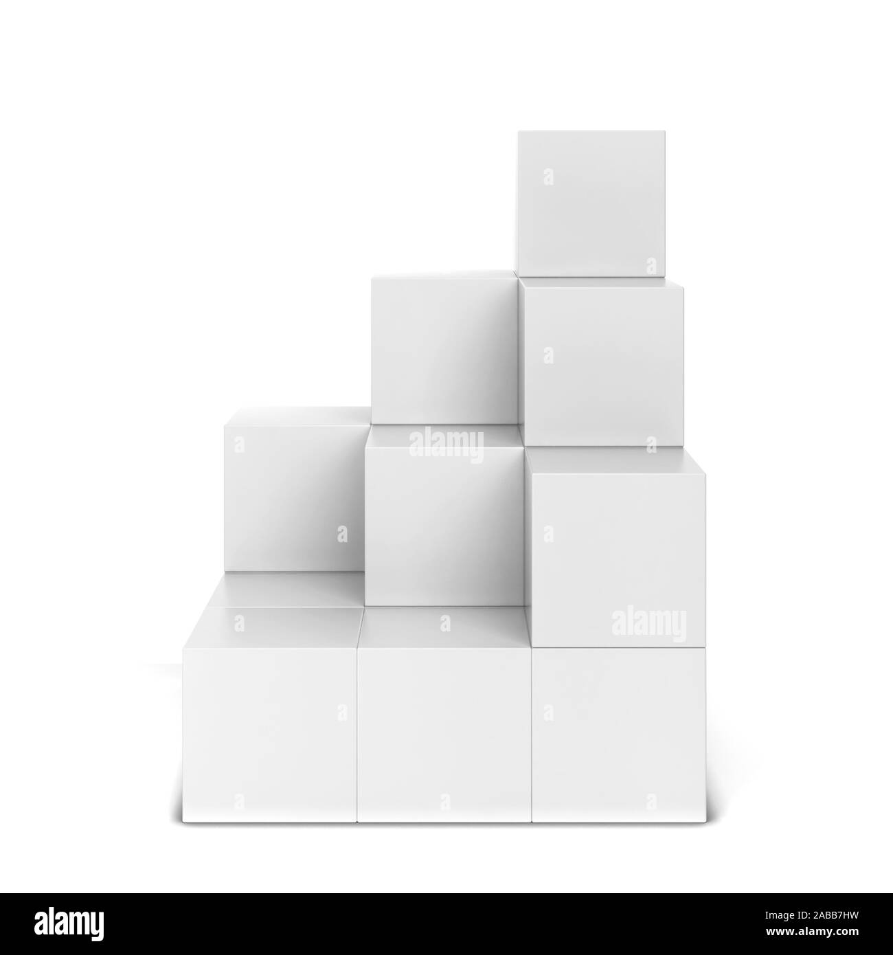 Multi box display. 3d illustration isolated on white background Stock ...