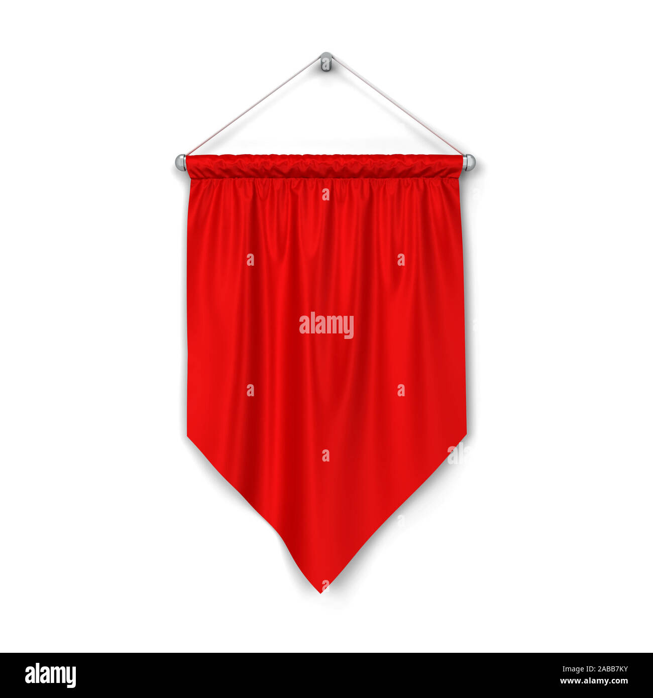 Blank pennant. 3d illustration isolated on white background Stock Photo ...