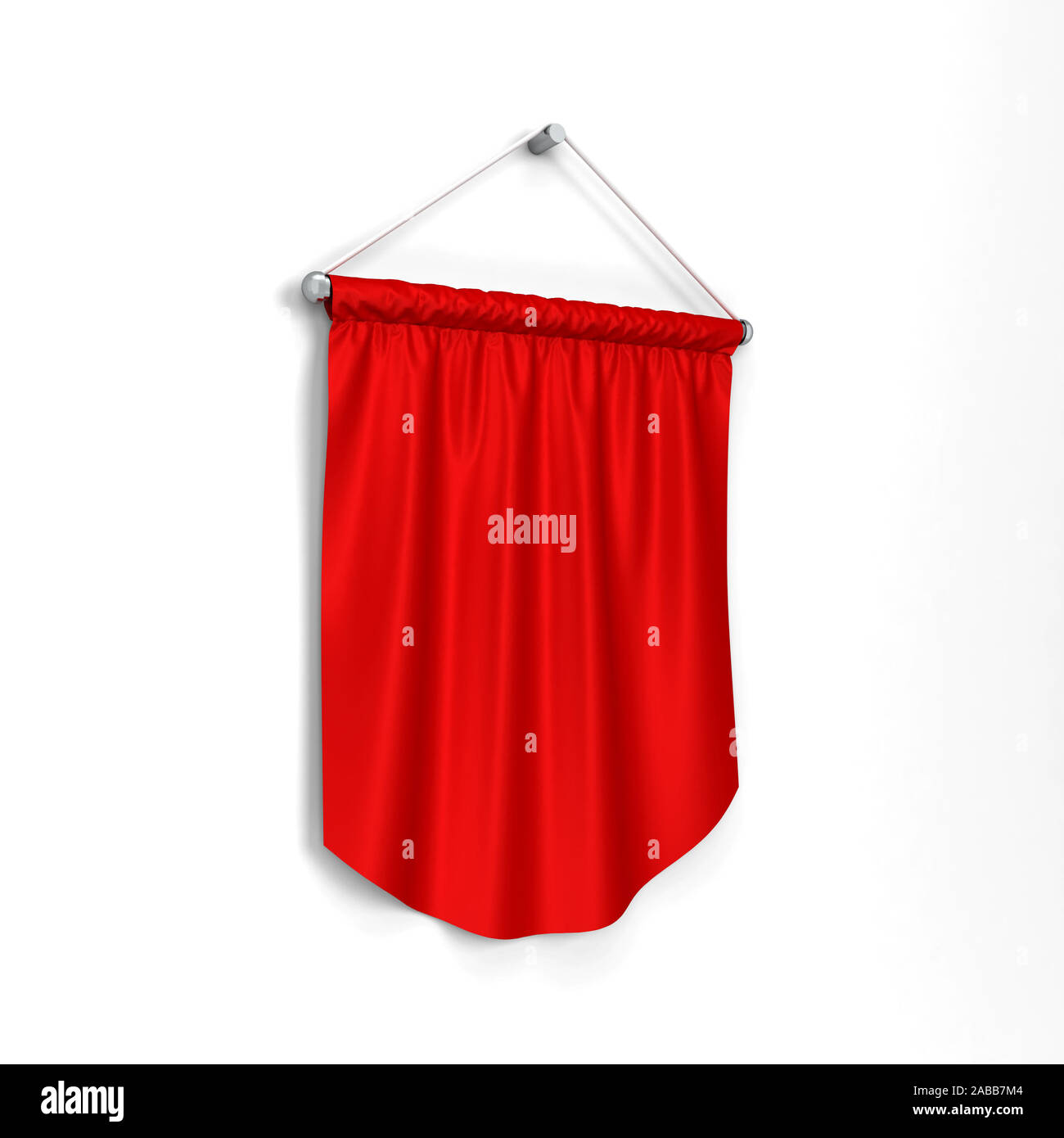 Blank pennant. 3d illustration isolated on white background Stock Photo ...