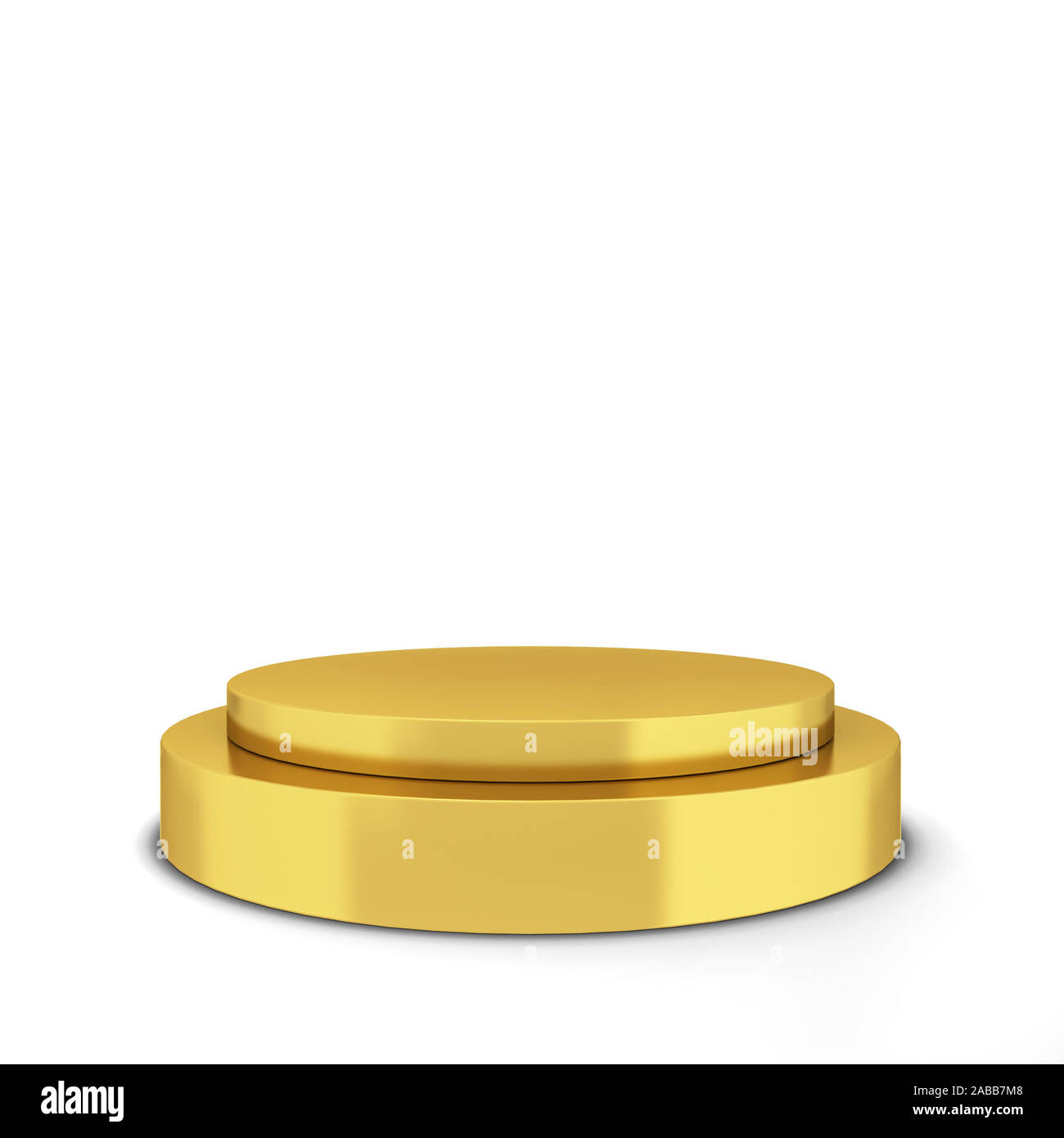 Round podium. 3d illustration isolated on white background Stock Photo ...