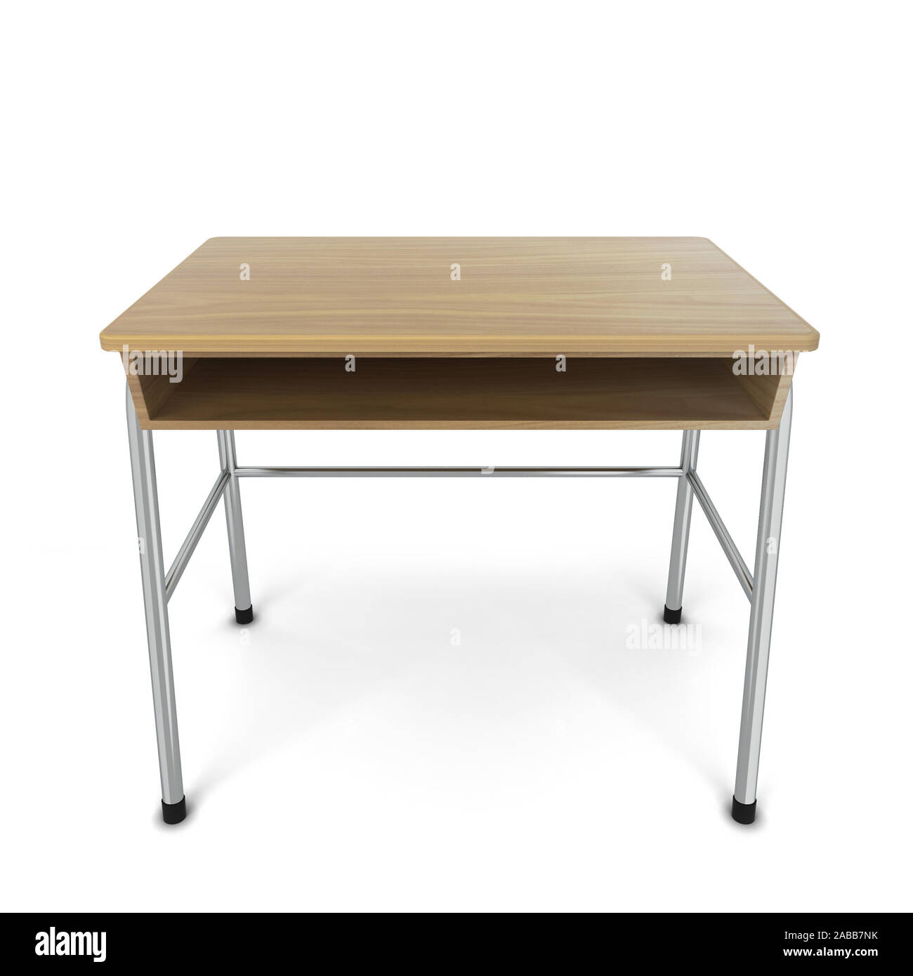 School desk. 3d illustration isolated on white background Stock Photo ...