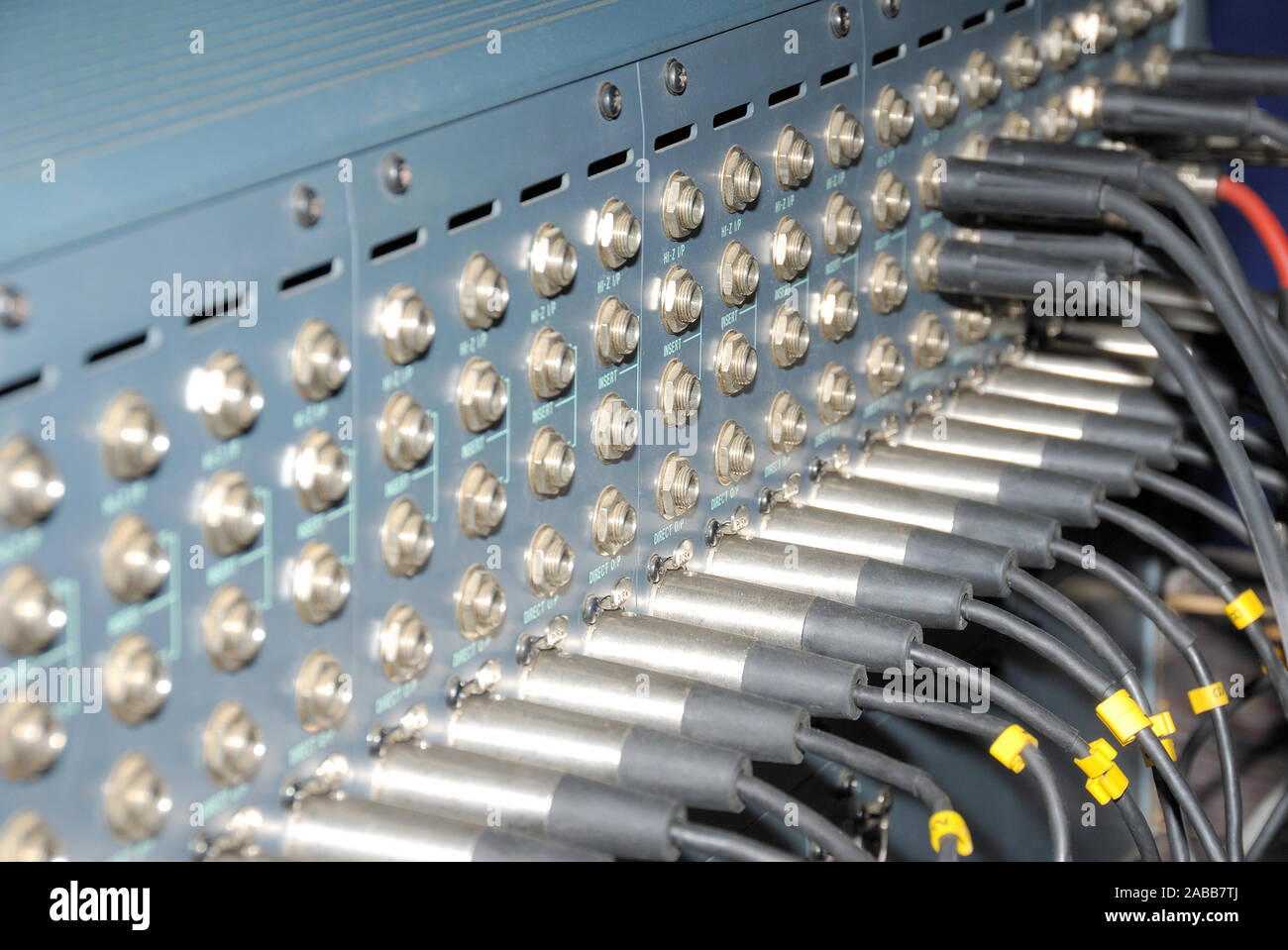 Mixing Sockets. Connections of a sound equipment proffesional xlr audio ...