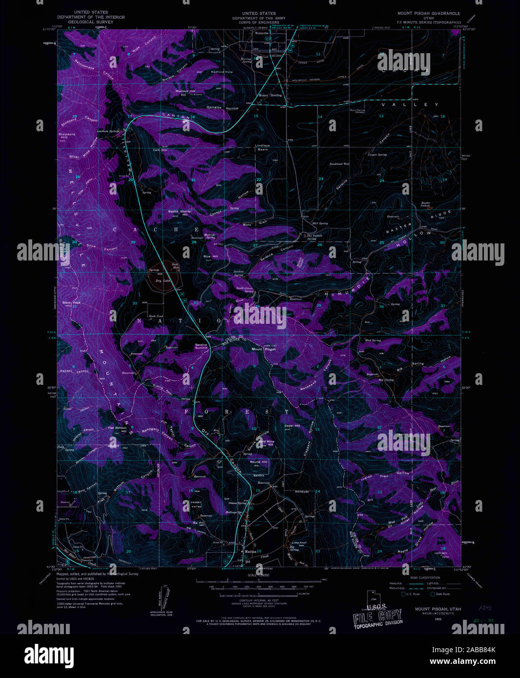 UT Mount Pisgah 250766 1955 24000 Inverted Restoration Stock Photo - Alamy UT Mount Pisgah 250766 1955 24000 Inverted Restoration Stock Photo - Alamy