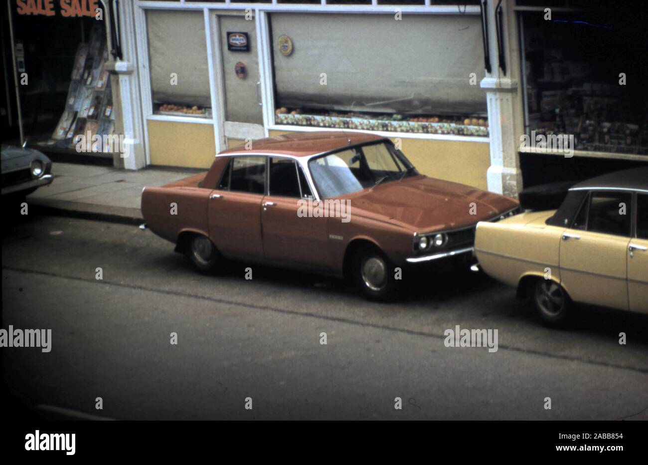 Rover 2000 - Street scene circa 1970's Essex, UK Stock Photo - Alamy
