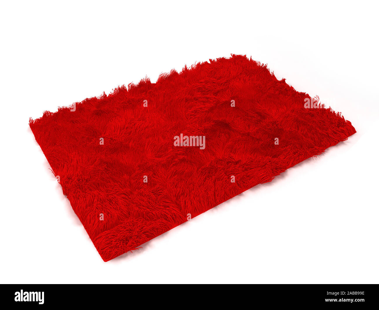 Fluffy carpet. 3d illustration isolated on white background Stock Photo ...