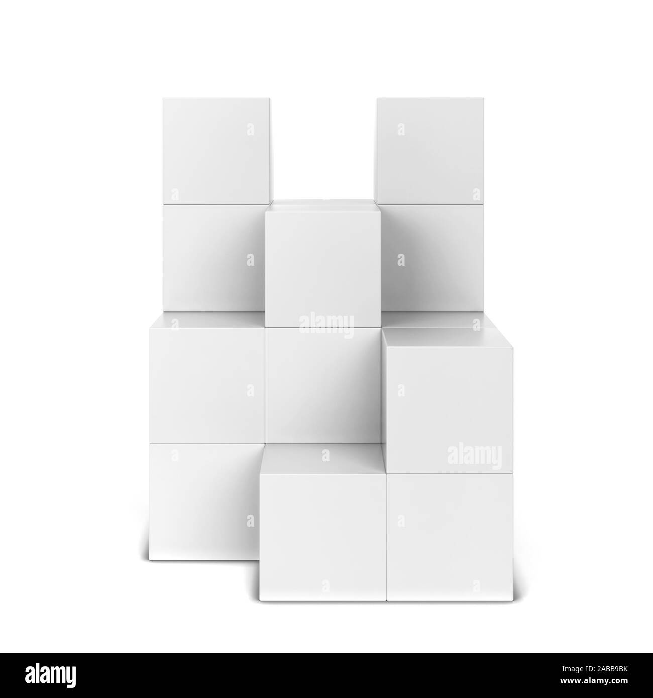 Multi box display. 3d illustration isolated on white background Stock ...