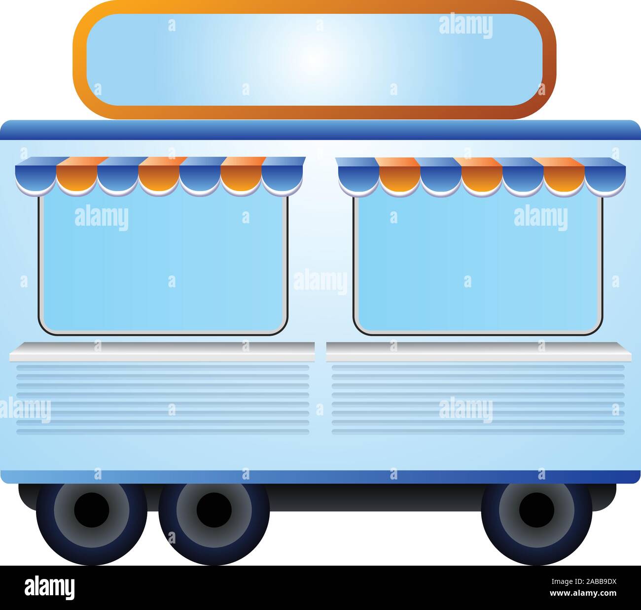 Shop trailer icon. Cartoon of shop trailer vector icon for web design ...