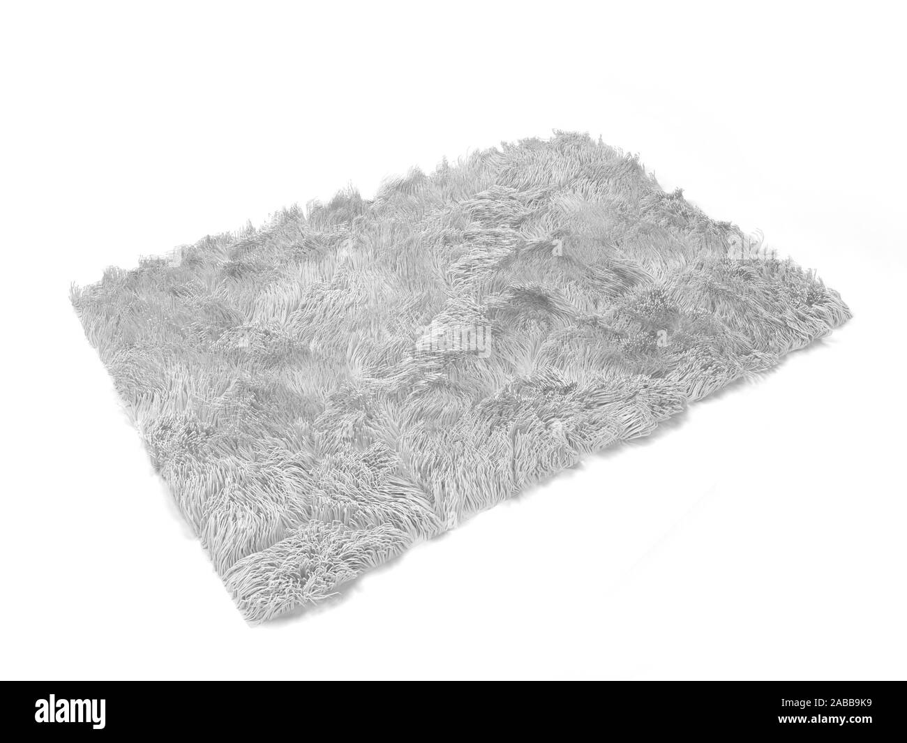 Fluffy carpet. 3d illustration isolated on white background Stock Photo ...
