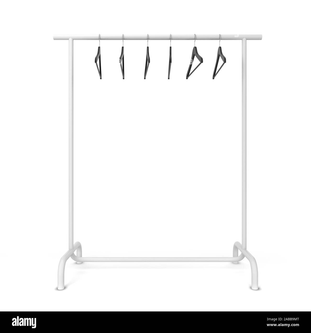 Clothing rack. 3d illustration isolated on white background Stock Photo ...