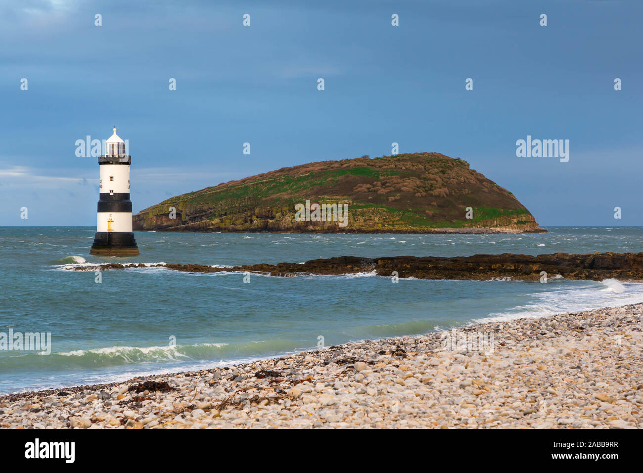 Penmon Lighthouse (Trwyn Du Lighthouse) on the eastern extremity of ...