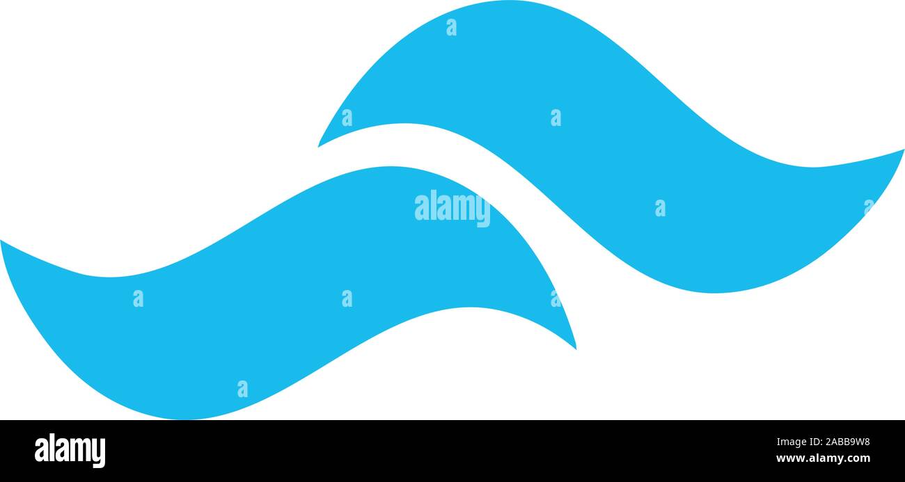 Blue Wave Logo Template. Stock Vector illustration isolated on white ...