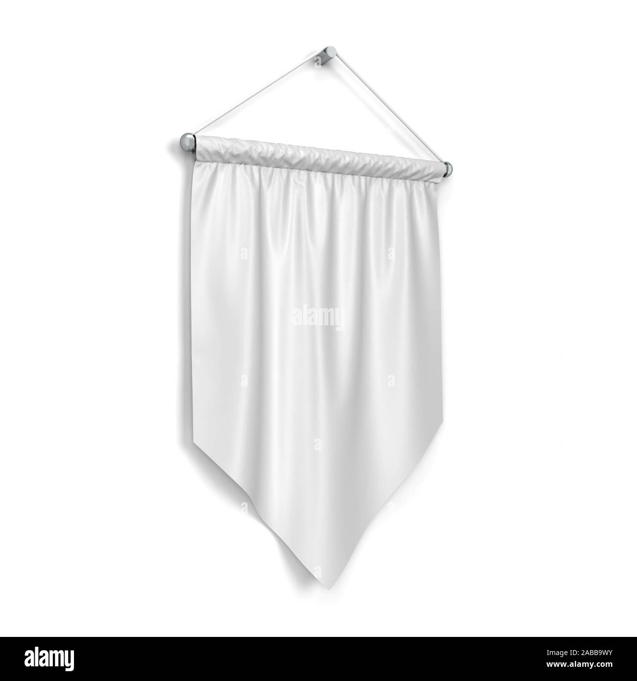Blank pennant. 3d illustration isolated on white background Stock Photo ...