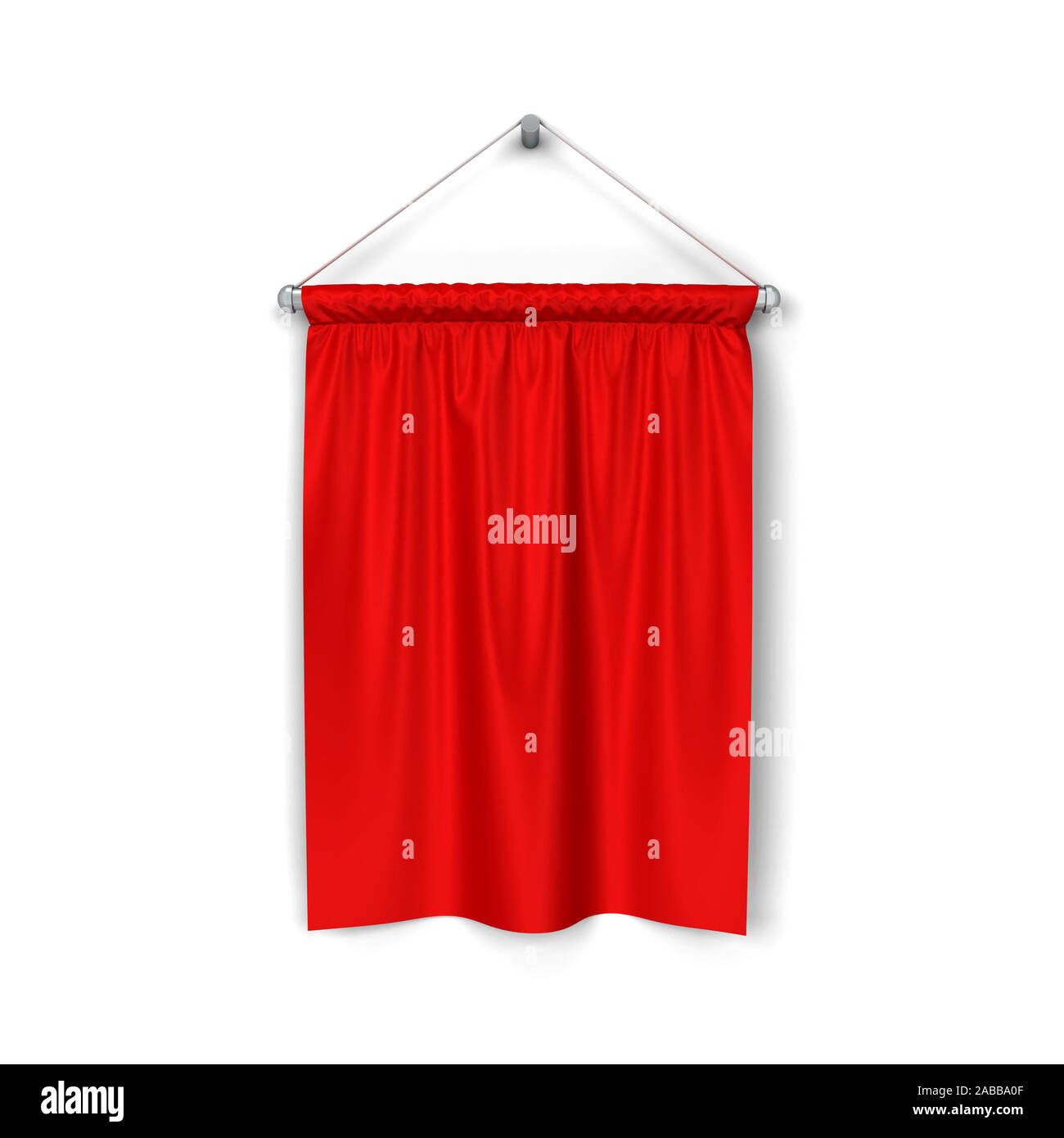 Blank pennant. 3d illustration isolated on white background Stock Photo ...