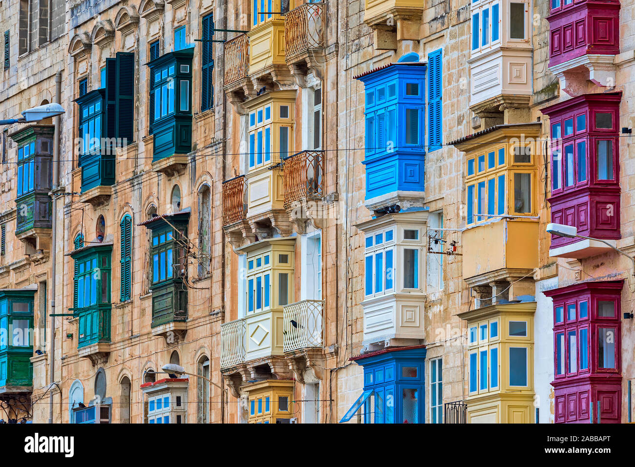 Traditional Maltese Balcony Valletta Malta High Resolution Stock ...