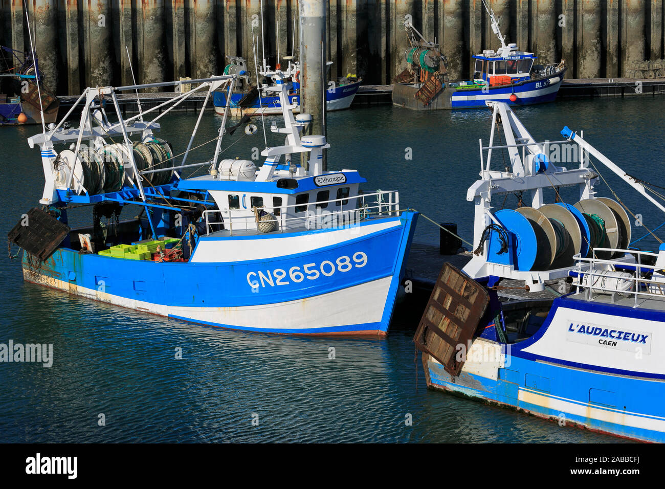 Fishing boats, Port of Le Havre, Normandy, France Stock Photo - Alamy
