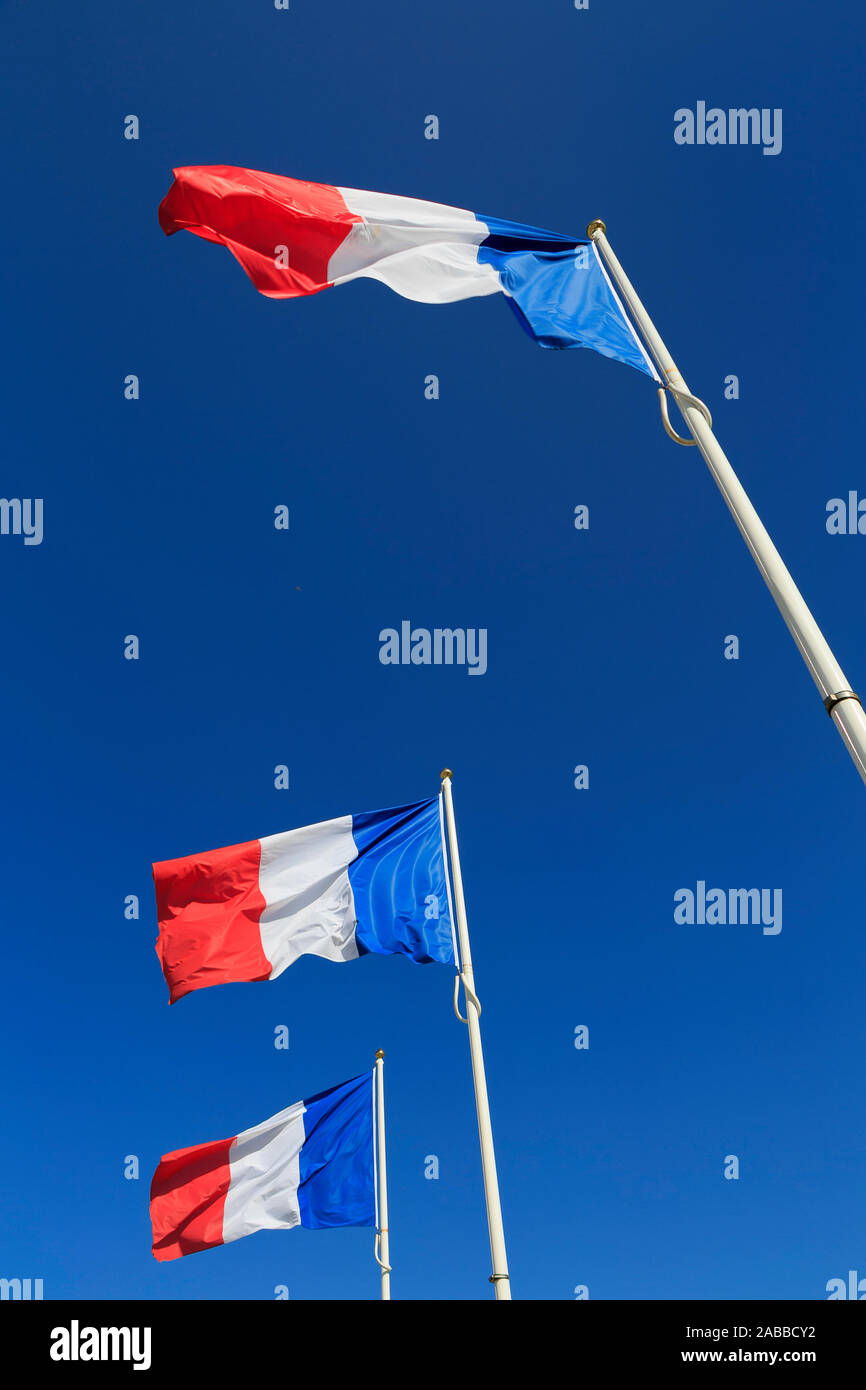 French National Flag, World War 2 Monument, Le Havre, Normandy, France ...