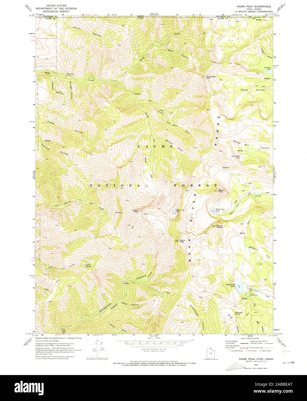 UT Naomi Peak 250896 1969 24000 Restoration Stock Photo - Alamy