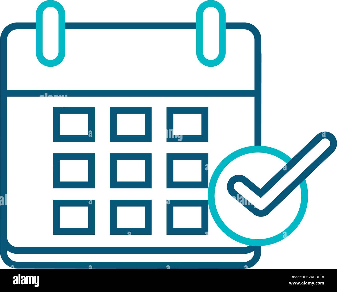 calendar reminder date line style vector illustration design Stock ...