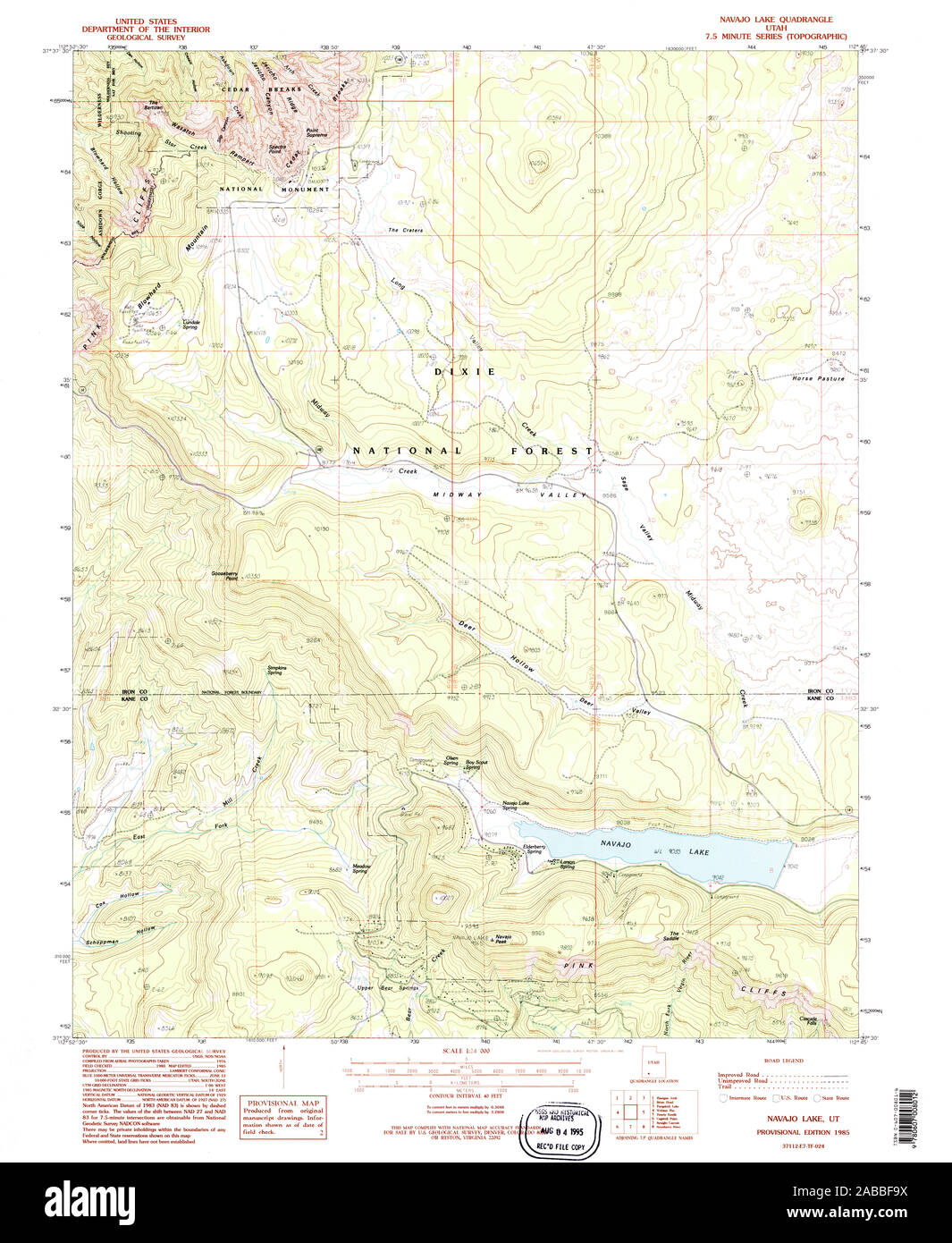 UT Navajo Lake 250913 1985 24000 Restoration Stock Photo - Alamy