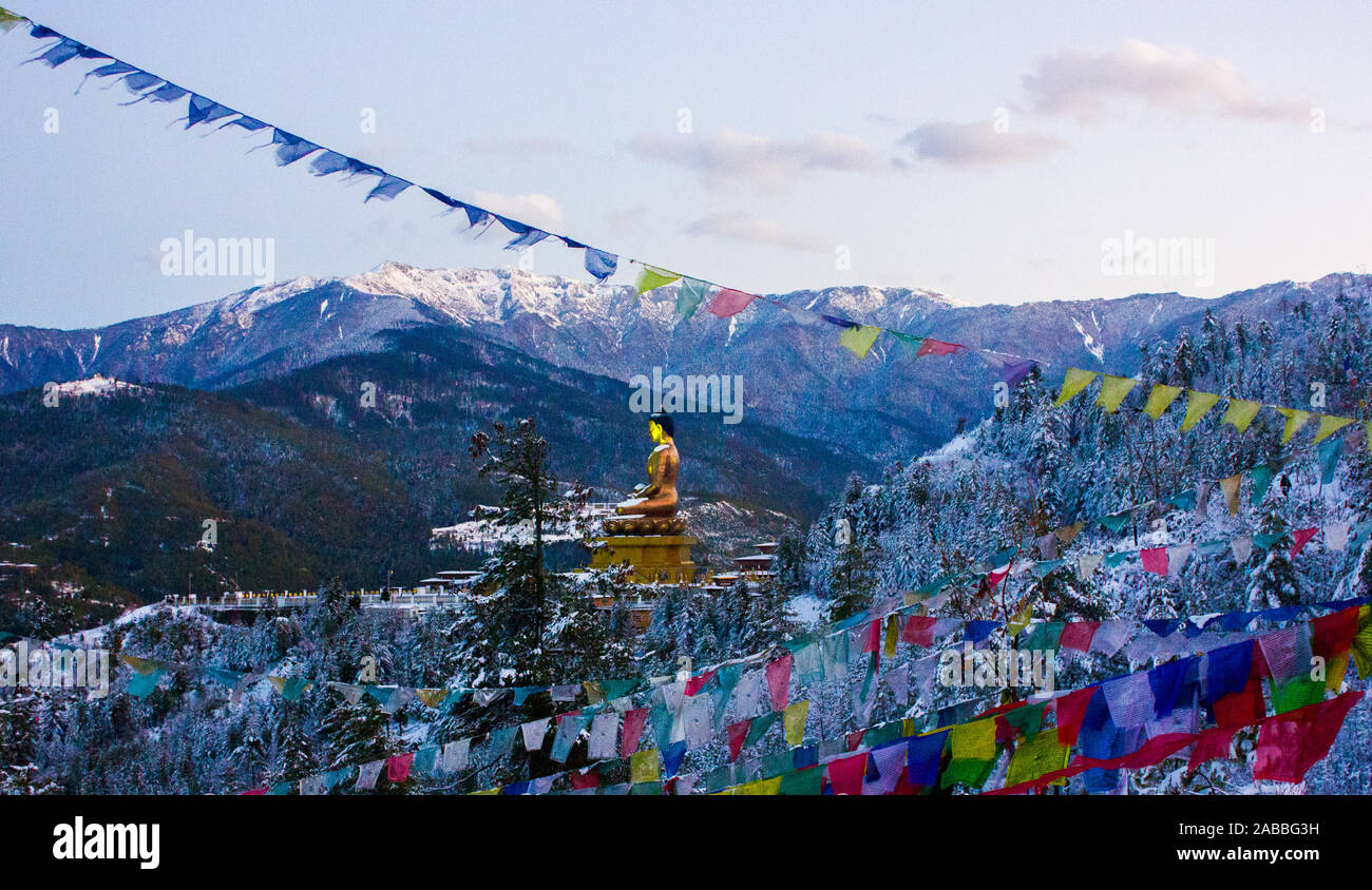 Thimphu Snowfall Experiences Stock Photo - Alamy