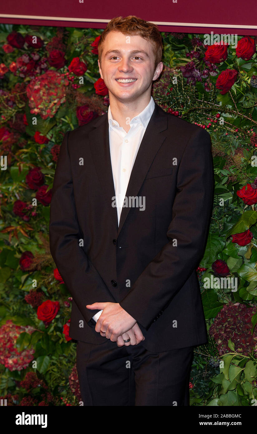 London, UK. Sam Tutty at the 65th Evening Standard Theatre Awards ...