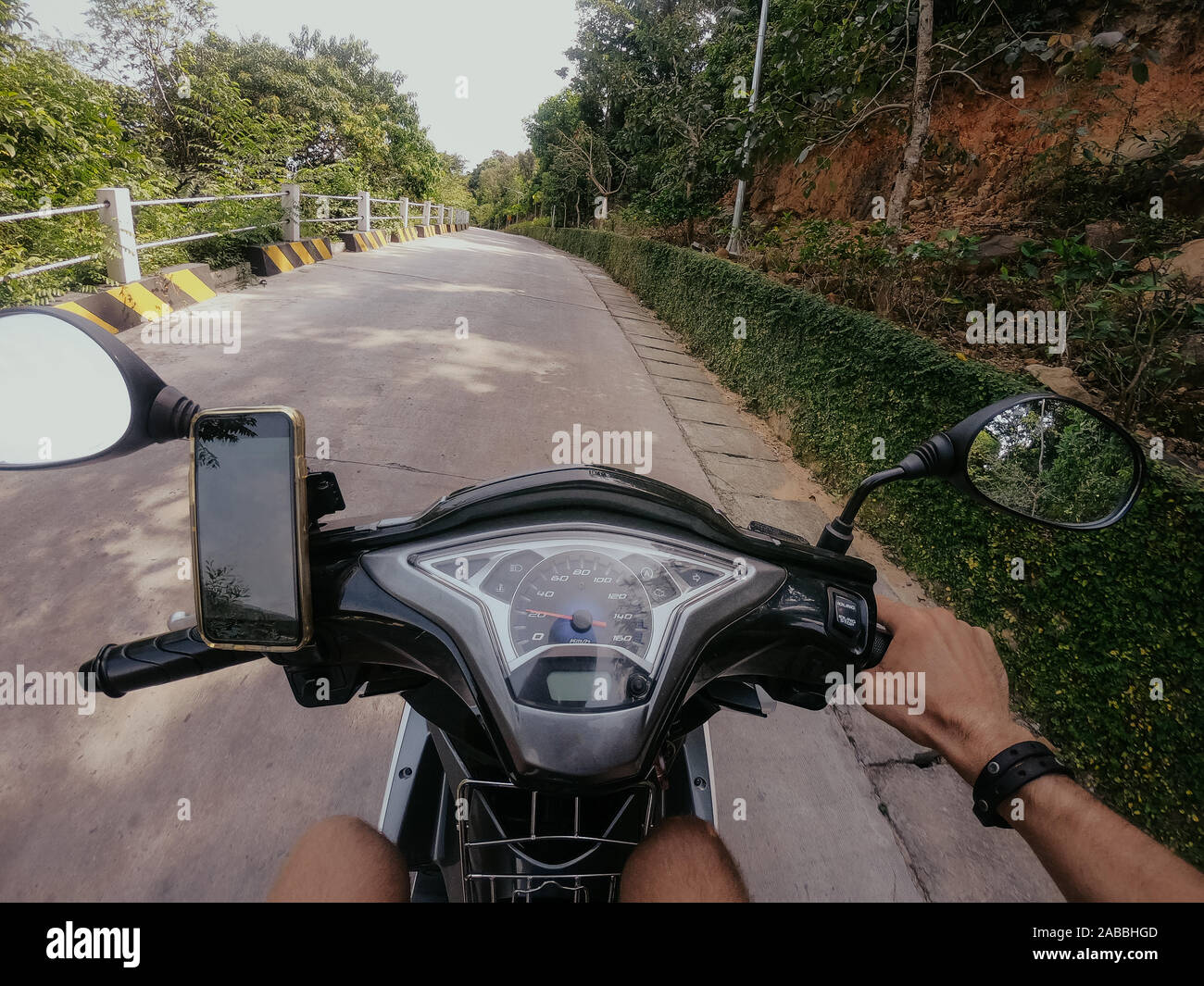 Motorbike ride first person view hi-res stock photography and images ...
