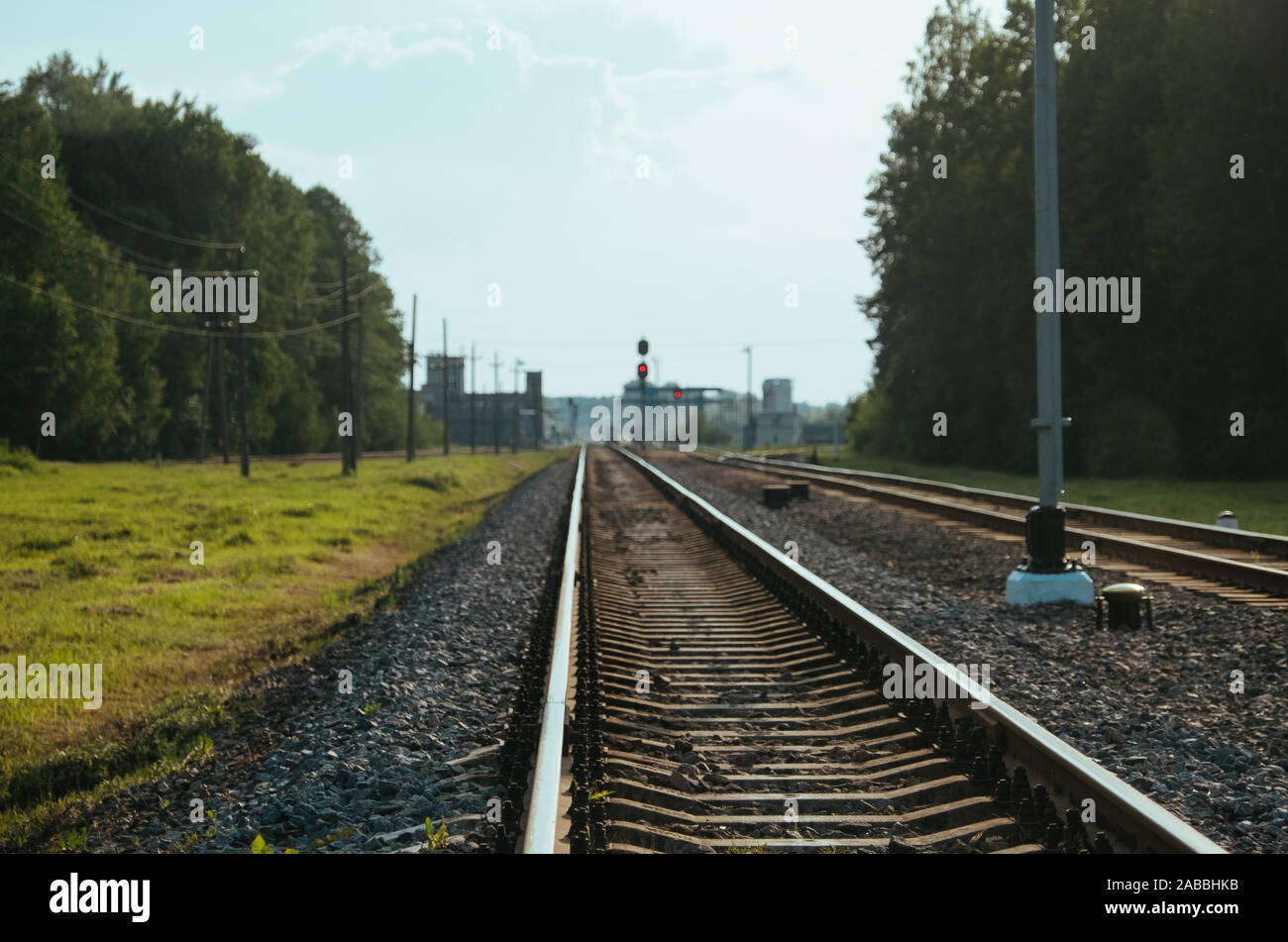 Sky Sunset Railroad Crossing Sign High Resolution Stock Photography and ...