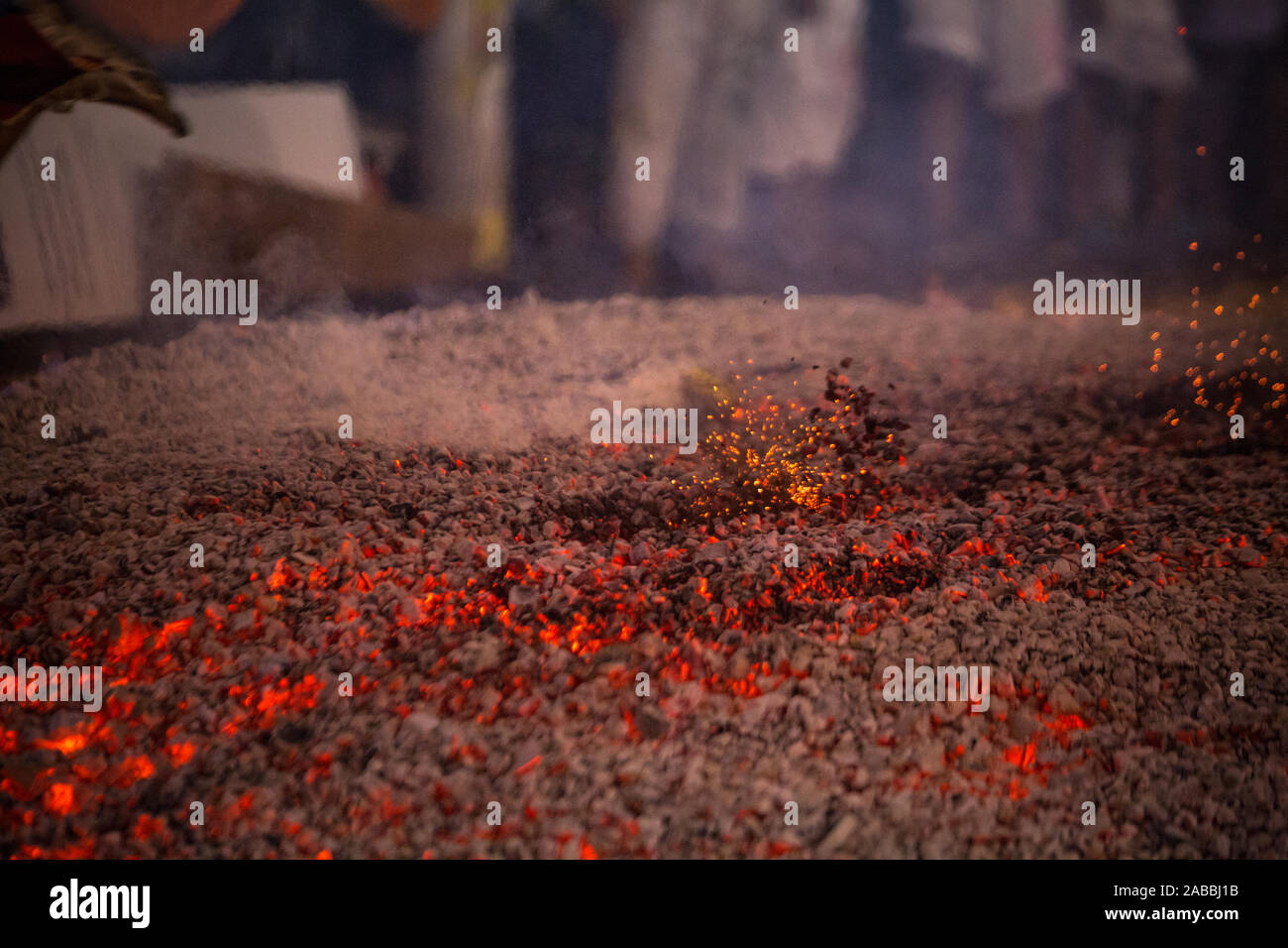 Traditional fire walking on the festival in Thailand Stock Photo - Alamy