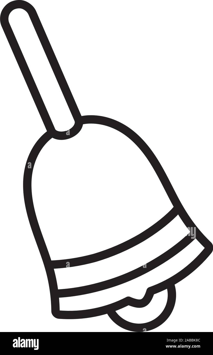 bell jingle object icon on white background vector illustration thick ...