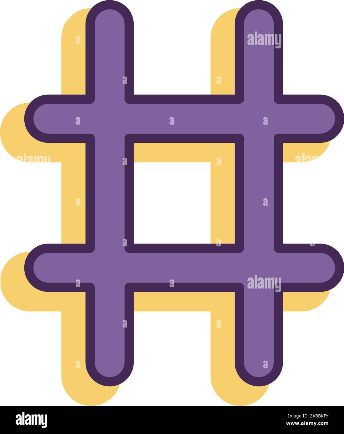 hashtag social media icon on white background vector illustration Stock ...