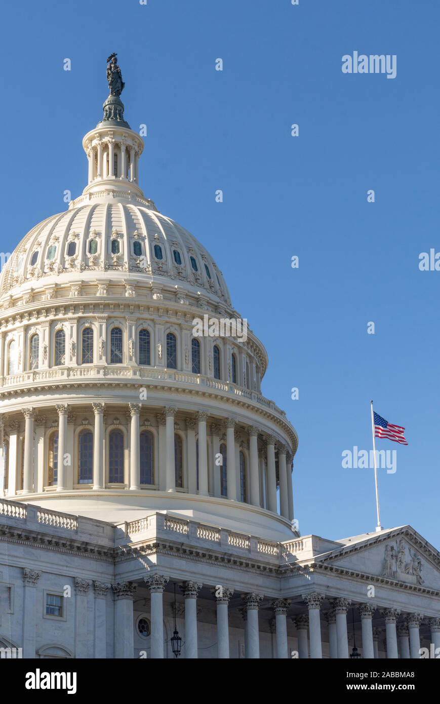 3/4 view of the U.S. Capitol dome, east front, in Washington, DC Stock ...