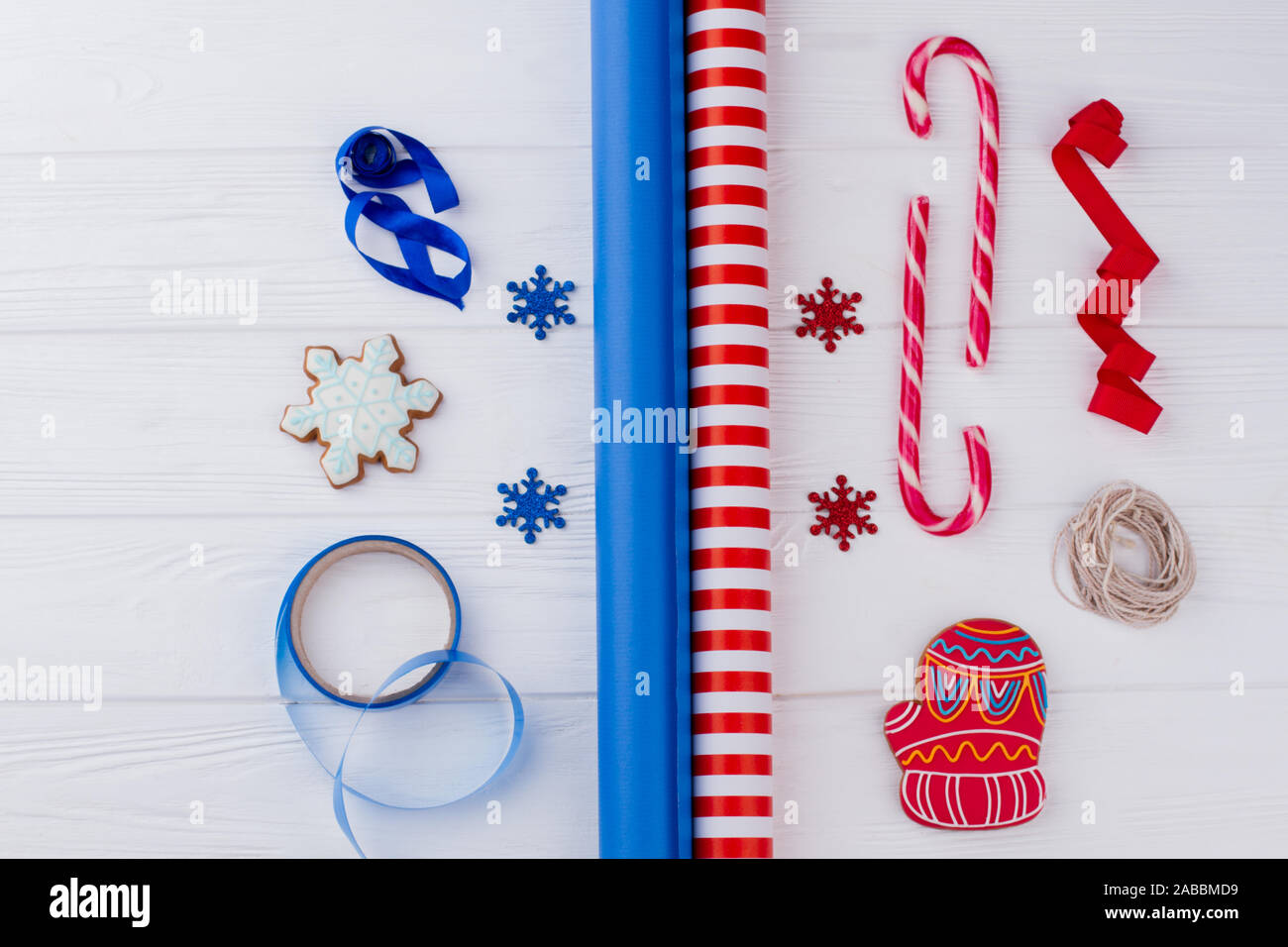 Tools for making Christmas presents Stock Photo - Alamy