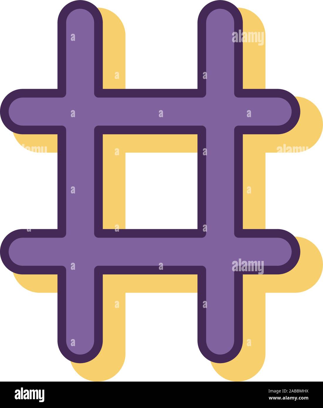 hashtag social media icon on white background vector illustration Stock ...